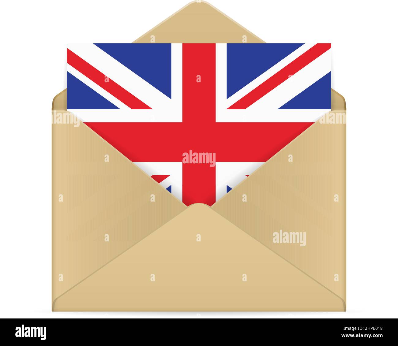 Envelope with UK flag on a white background. Vector illustration Stock ...