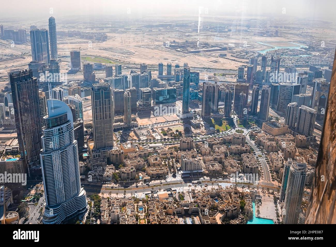 Amazing Dubai skyline view from above, UAE Stock Photo - Alamy
