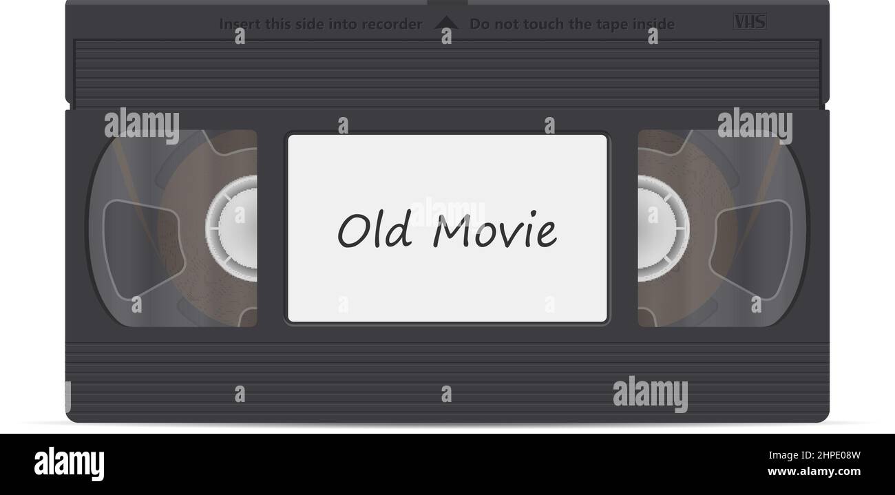 Video cassette old movie on a white background. Vector illustration ...