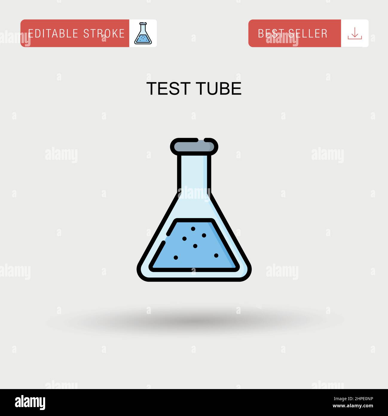 Test tube Simple vector icon Stock Vector Image & Art - Alamy