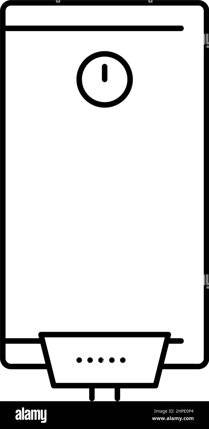 water heater line icon vector illustration Stock Vector Image & Art - Alamy