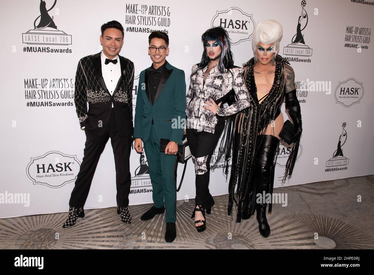 February 19, 2022, Beverly Hills, California, USA: (L-R) Adbiel Urcullu ...