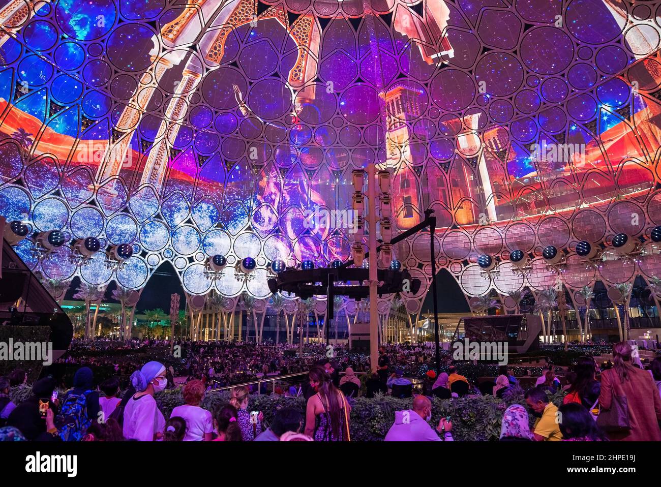 Dubai Expo 2020 exhibition show with many amazing pavilions Stock Photo ...