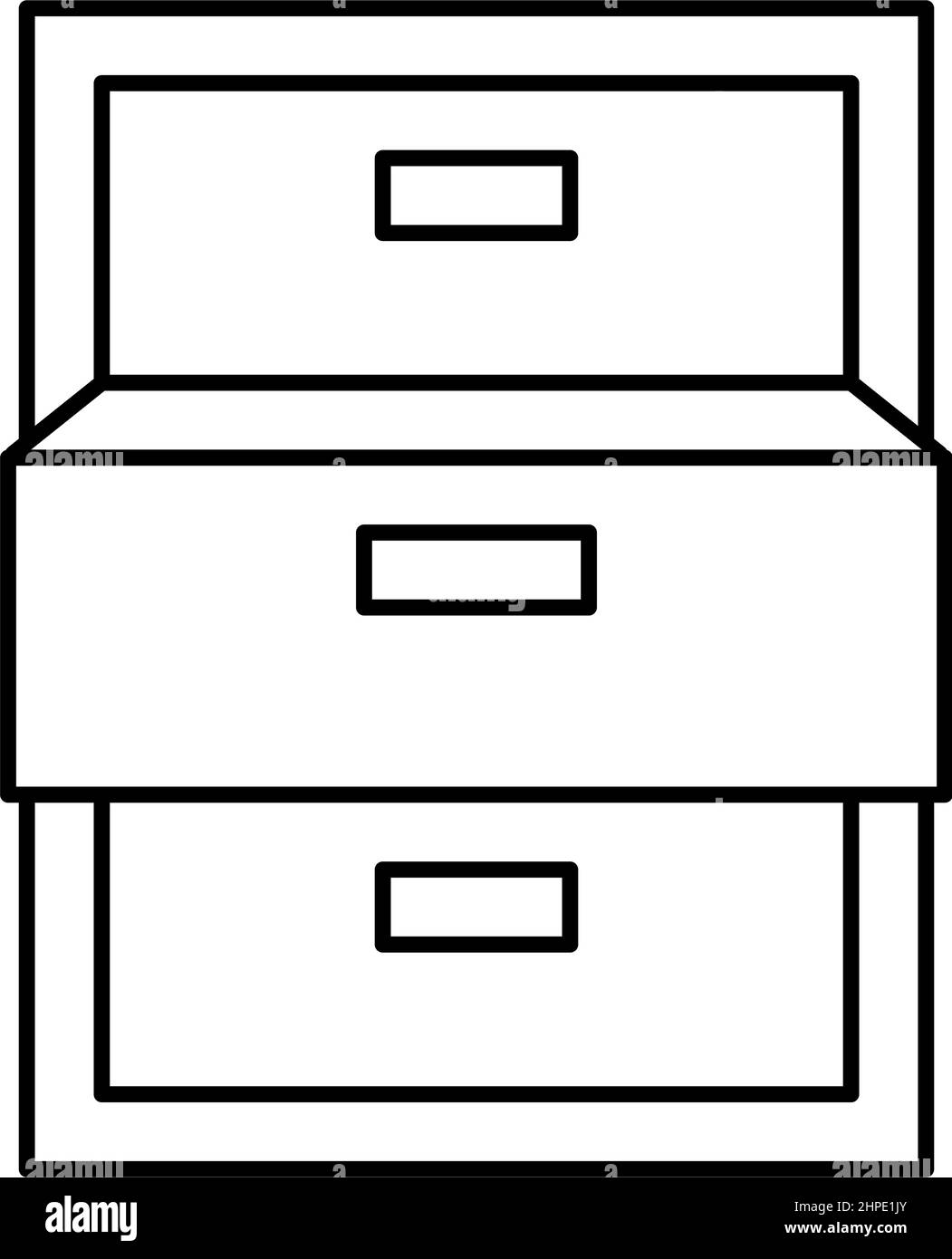 drawer open line icon vector illustration Stock Vector Image & Art - Alamy