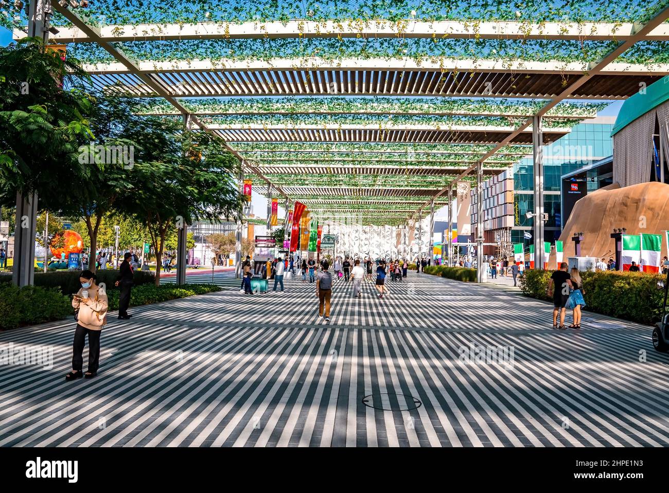 Dubai Expo 2020 exhibition show with many amazing pavilions Stock Photo ...