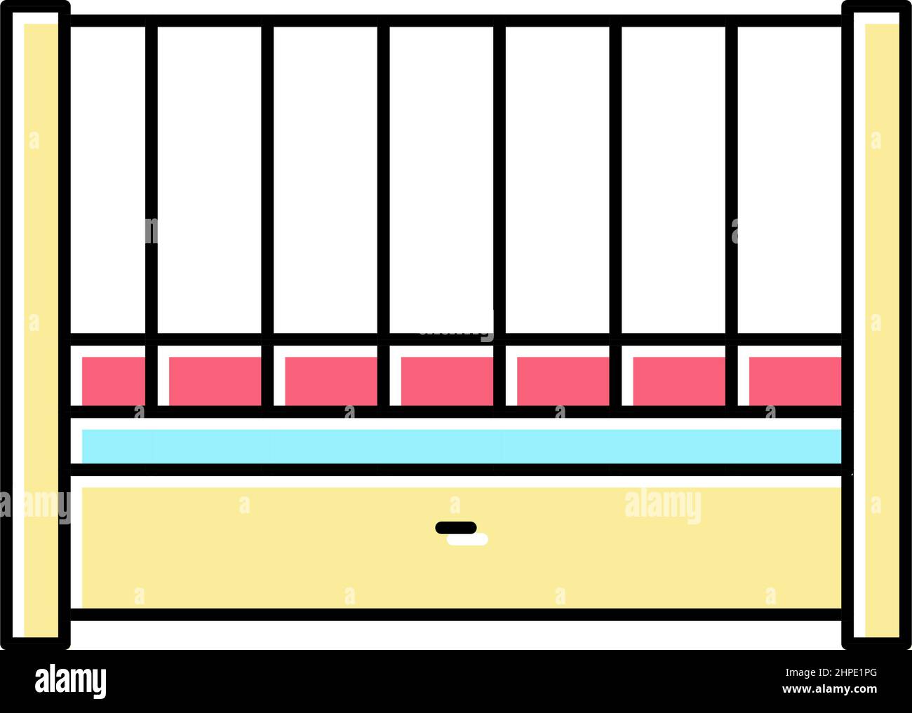 cot baby color icon vector illustration Stock Vector Image & Art - Alamy