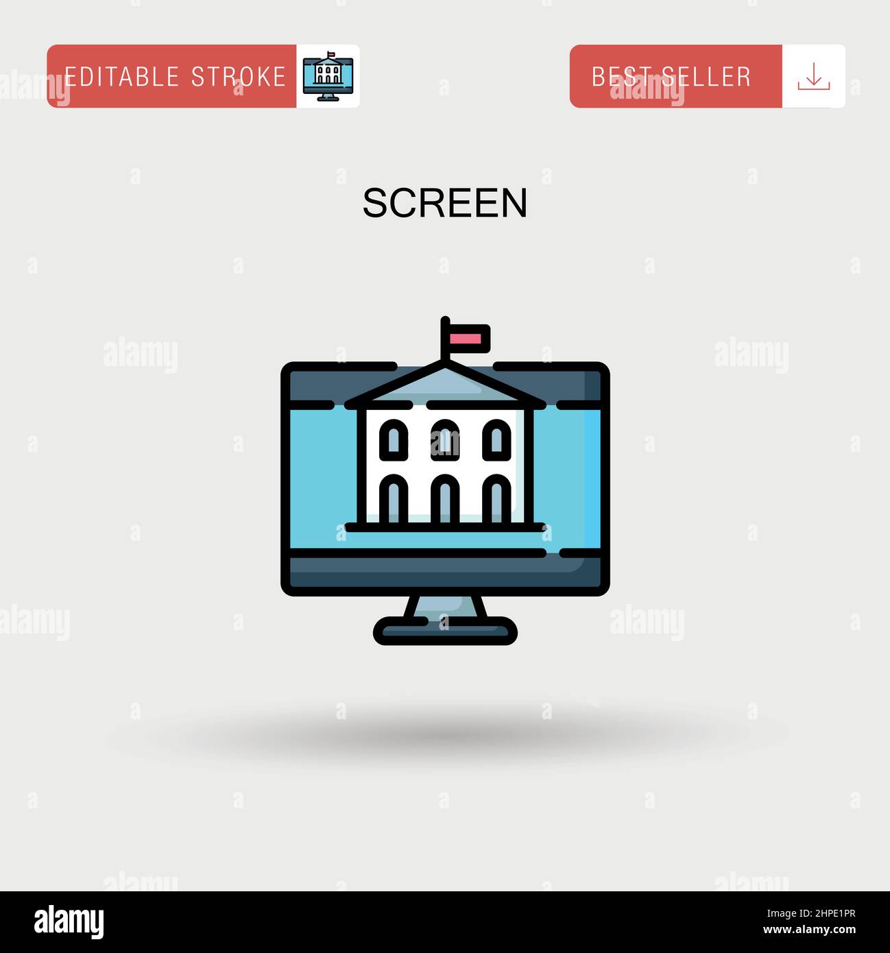 Blank computer screen at home Stock Vector Images - Alamy