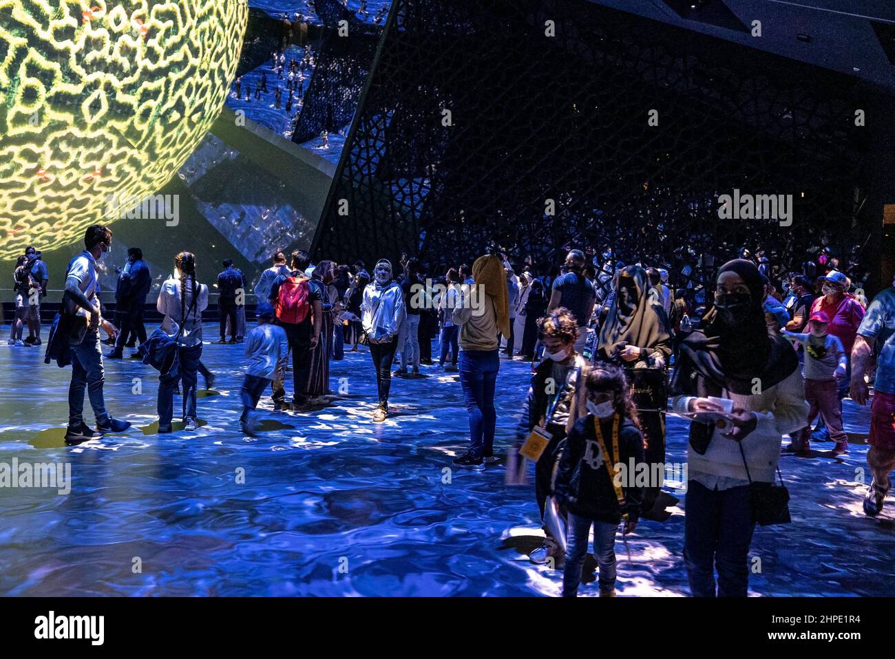 Dubai Expo 2020 exhibition show with many amazing pavilions Stock Photo ...