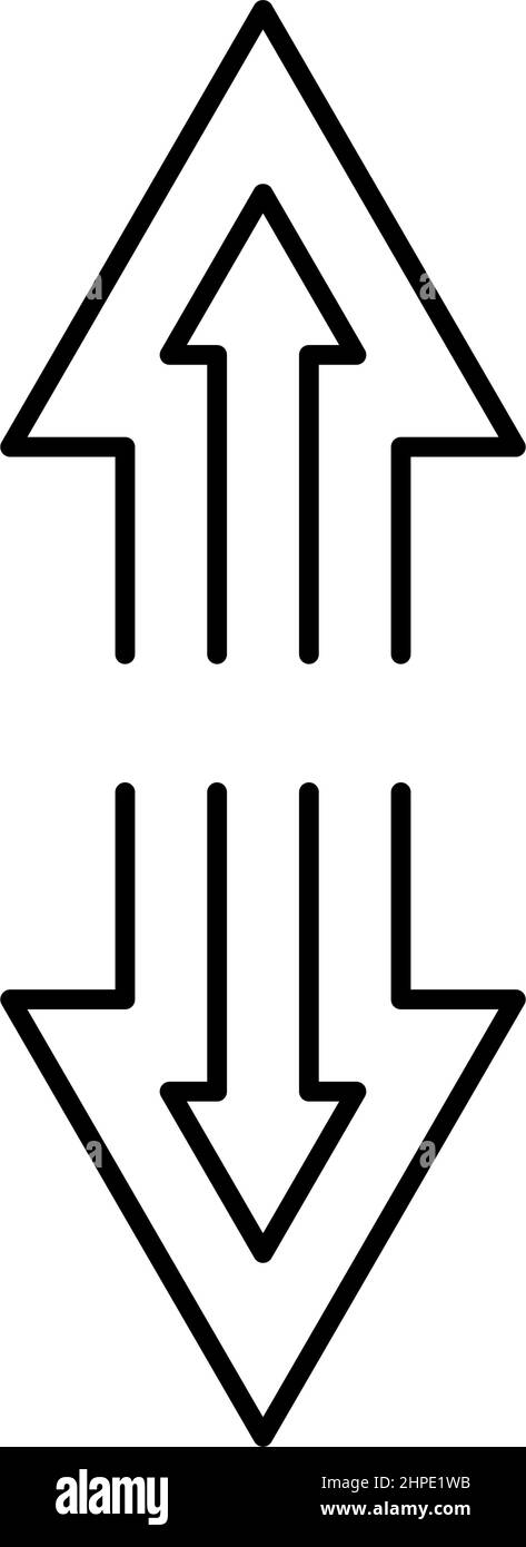 arrow scroll line icon vector illustration Stock Vector Image & Art - Alamy