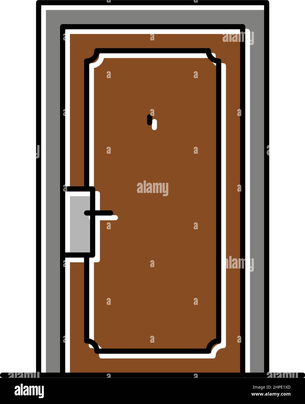 entrance door color icon vector illustration Stock Vector Image & Art ...