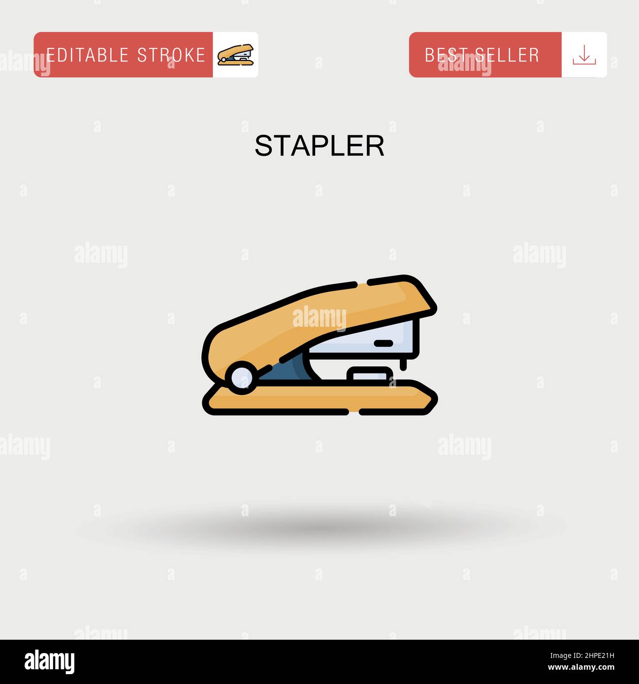 Black stapler Stock Vector Images - Alamy