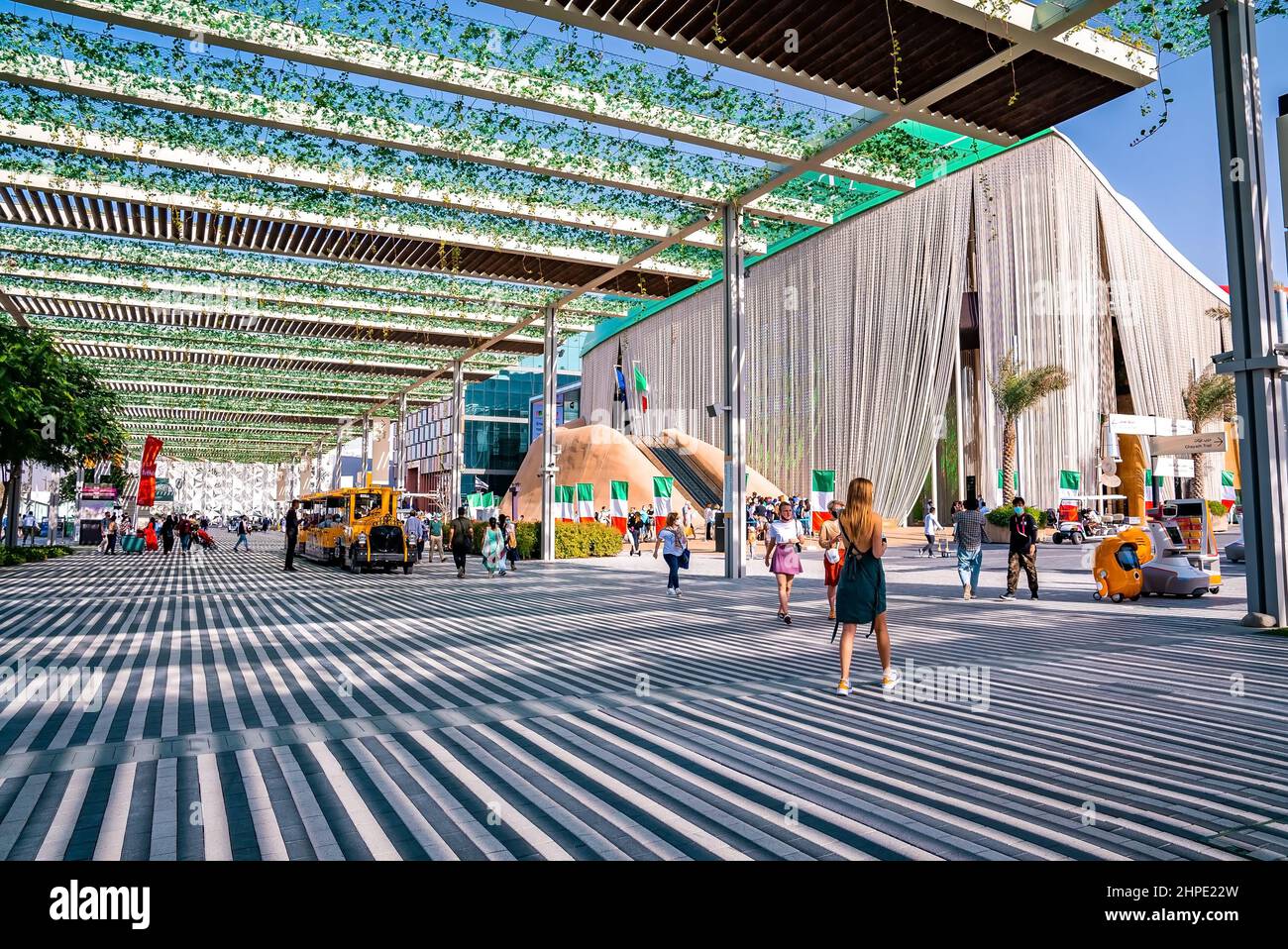 Dubai Expo 2020 exhibition show with many amazing pavilions Stock Photo ...