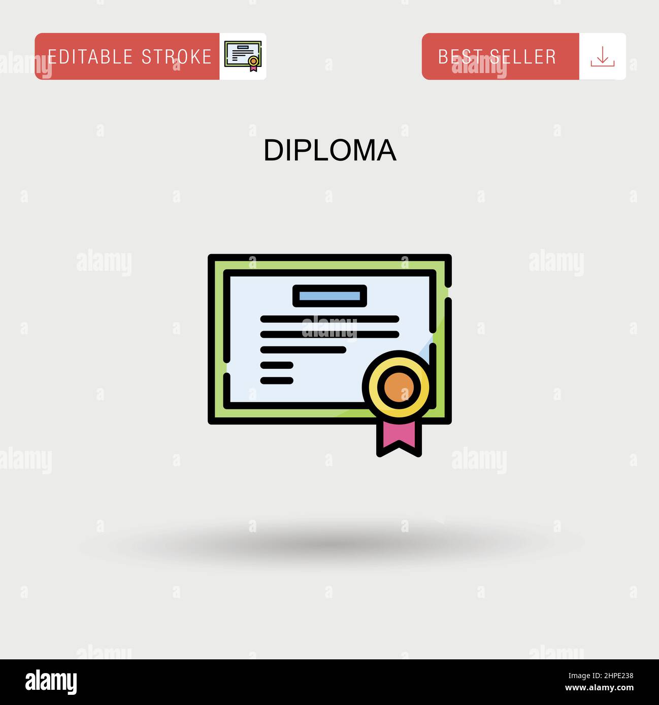 Gold seal diploma Stock Vector Images - Alamy