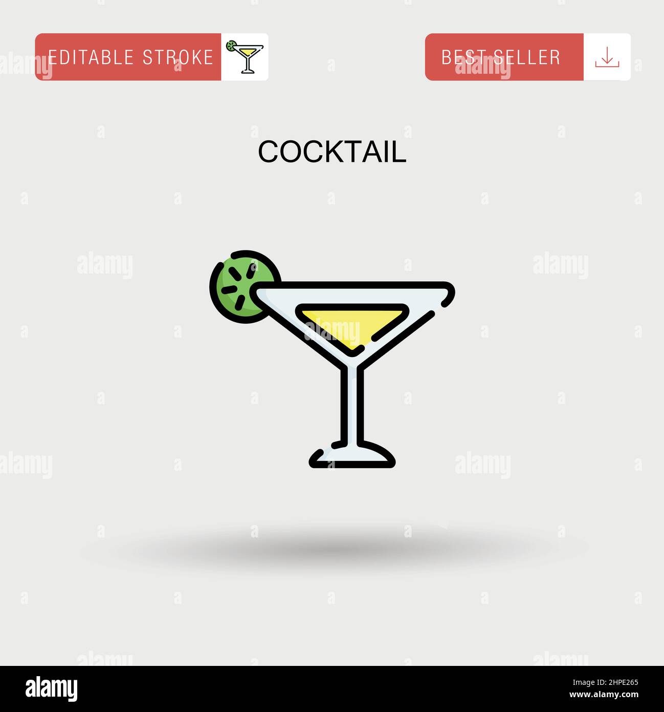 Cocktail Simple vector icon Stock Vector Image & Art - Alamy