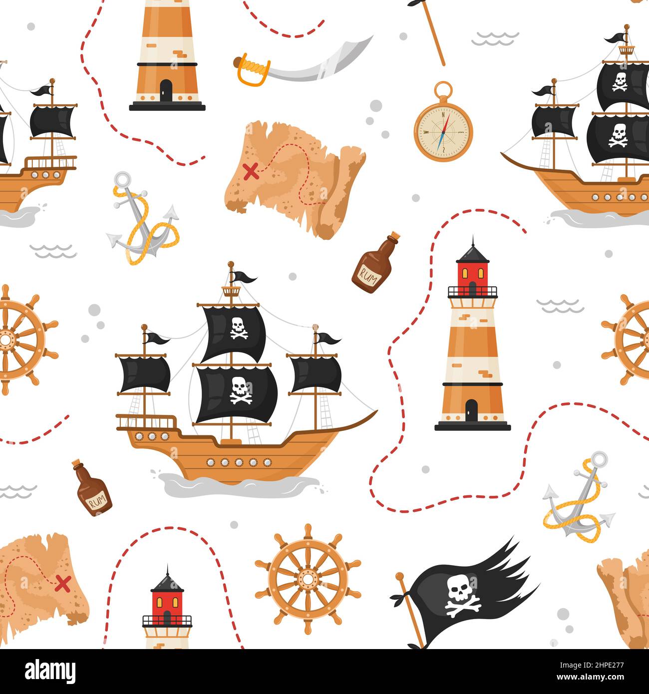 Pirate Ship Paper Pattern