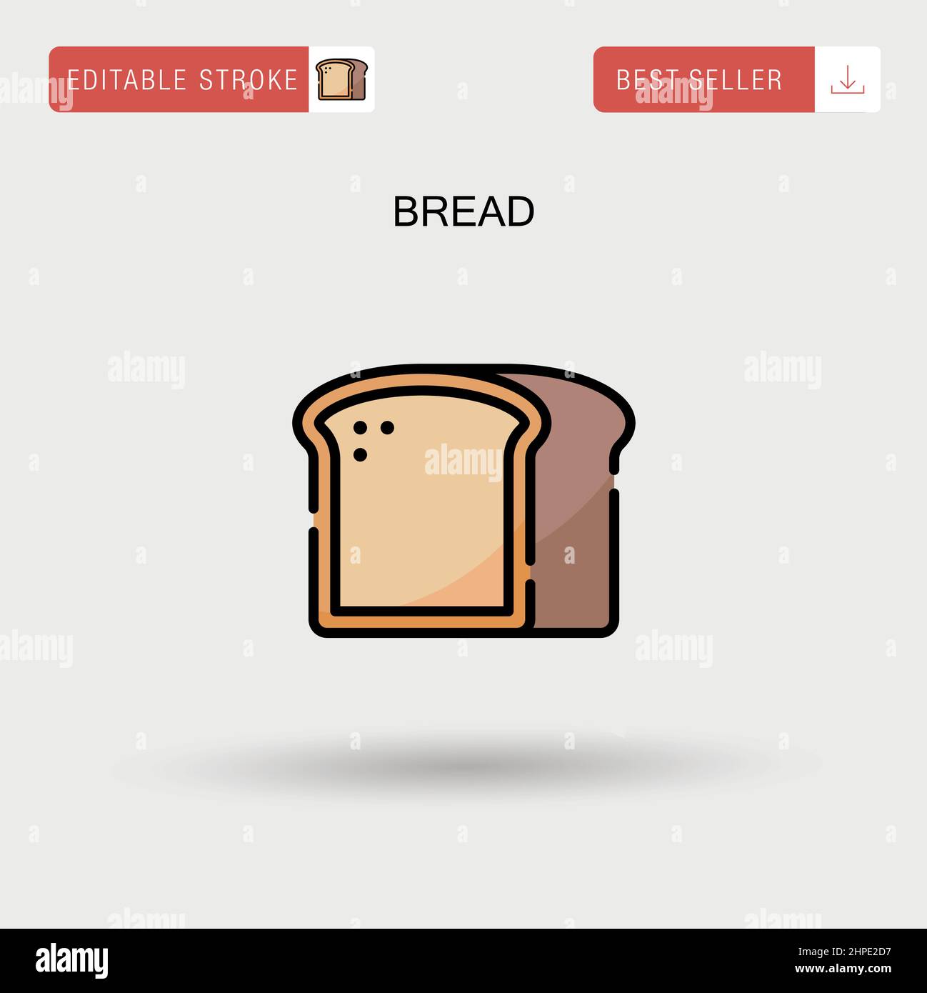 Bread; top view; cut Stock Vector Images - Alamy