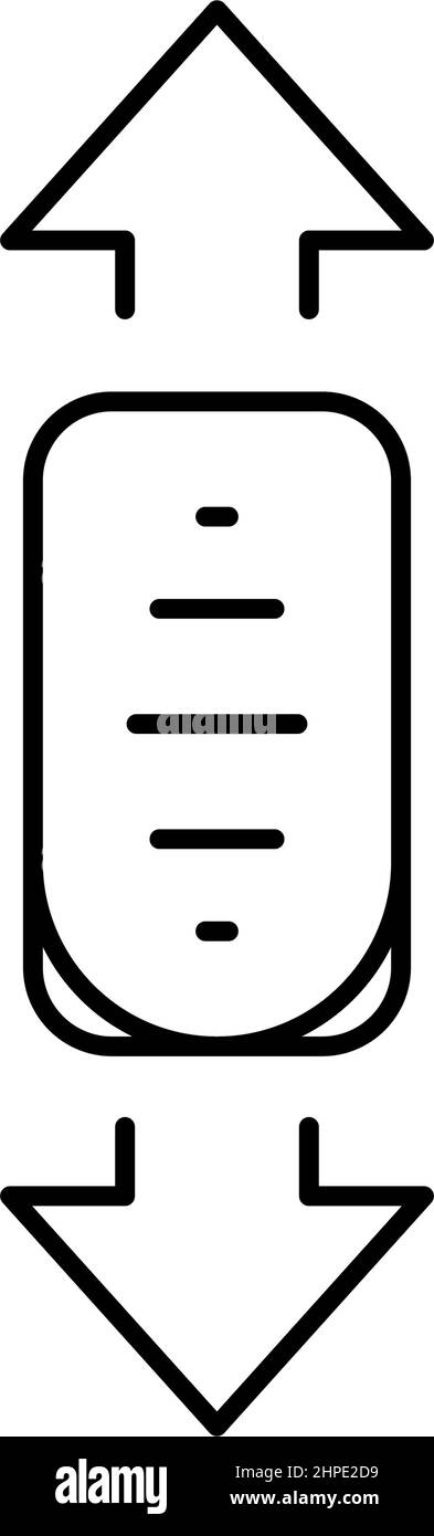 wheel scroll line icon vector illustration Stock Vector Image & Art - Alamy