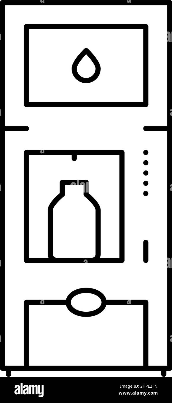 water vending machines line icon vector illustration Stock Vector Image ...