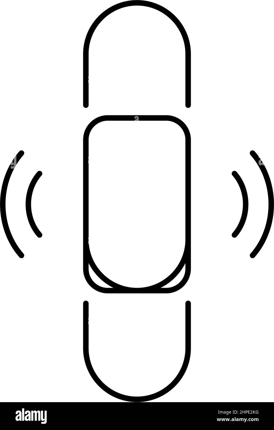 thin transparent scroll line icon vector illustration Stock Vector ...