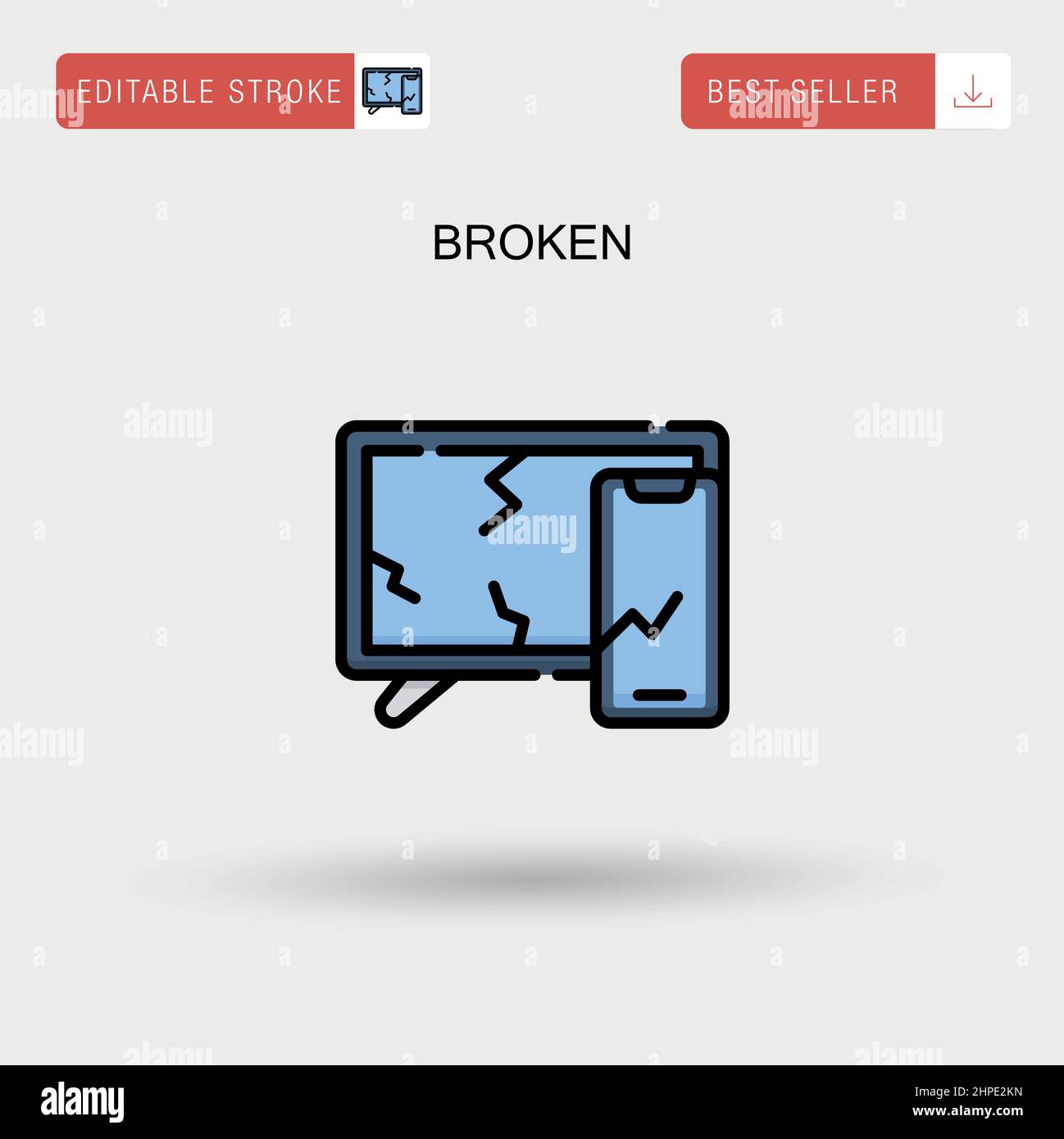 Broken screen icon hi-res stock photography and images - Alamy