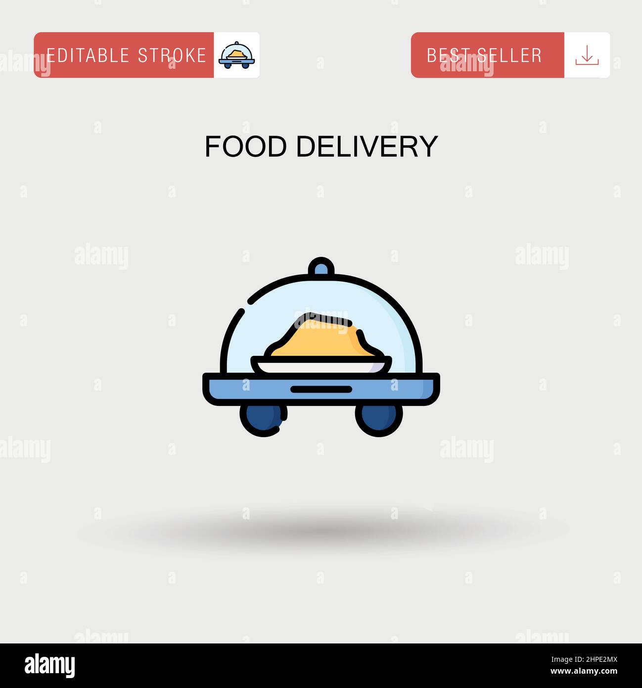 Food delivery woman holding Stock Vector Images - Alamy