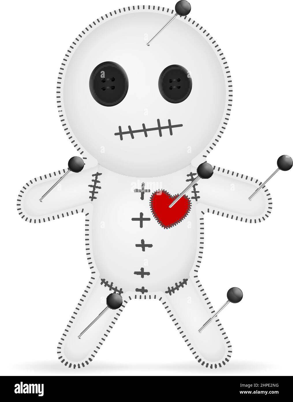 Voodoo doll on a white background. Vector illustration Stock Vector ...
