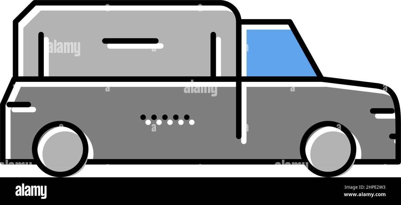 hearse car color icon vector isolated illustration Stock Vector Image ...
