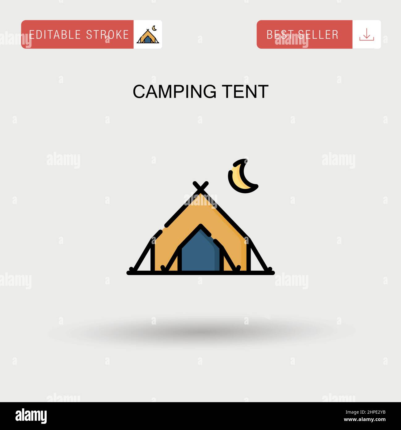 Camping tent Simple vector icon Stock Vector Image & Art - Alamy