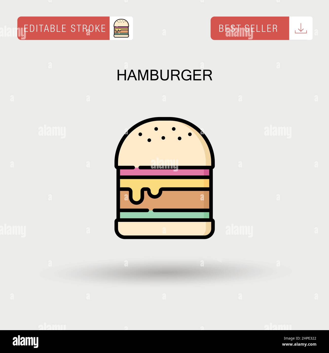 Hamburger icon delicious barbecue Stock Vector Images - Alamy