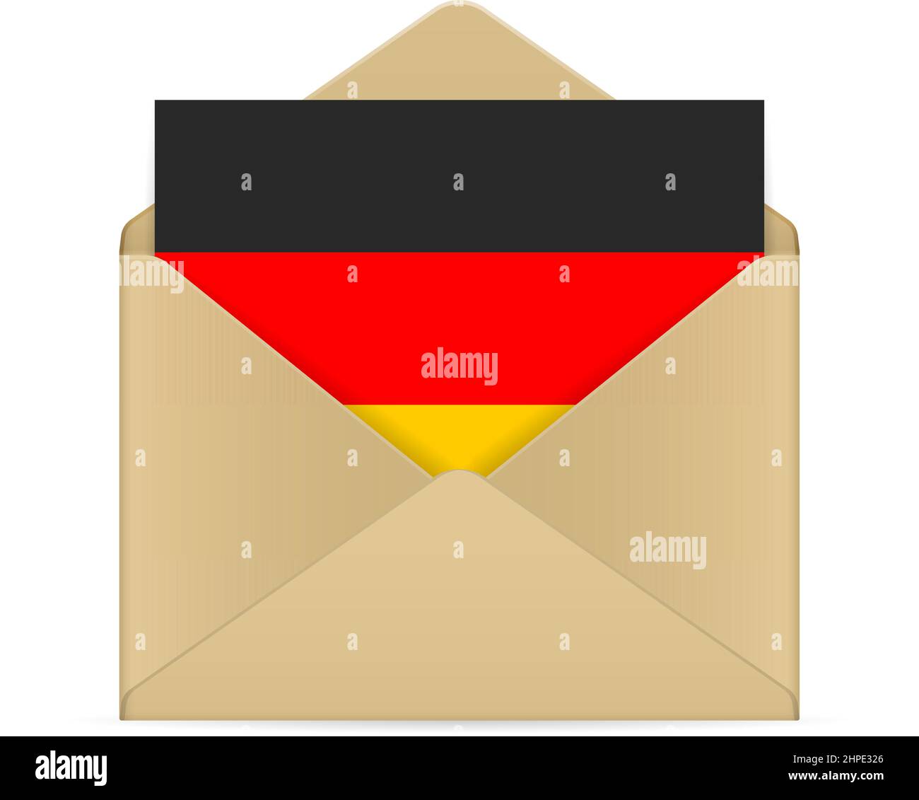 Envelope with Germany flag on a white background. Vector illustration ...