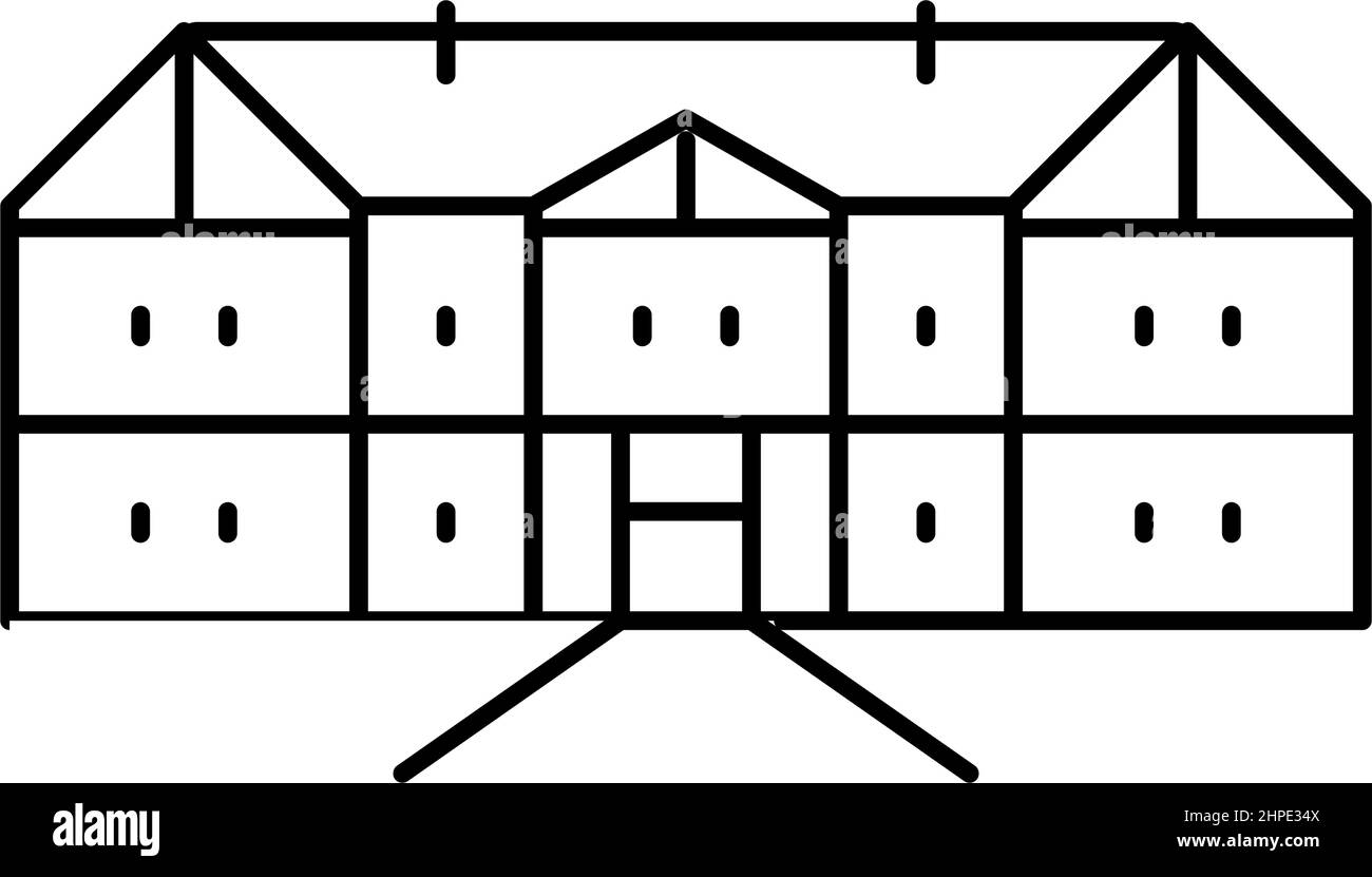 tudor house line icon vector illustration Stock Vector Image & Art - Alamy