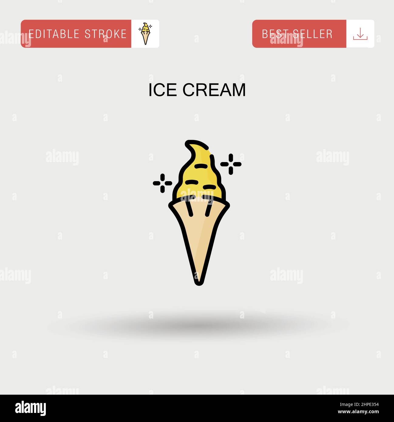 Simple ice cream vector hi-res stock photography and images - Alamy