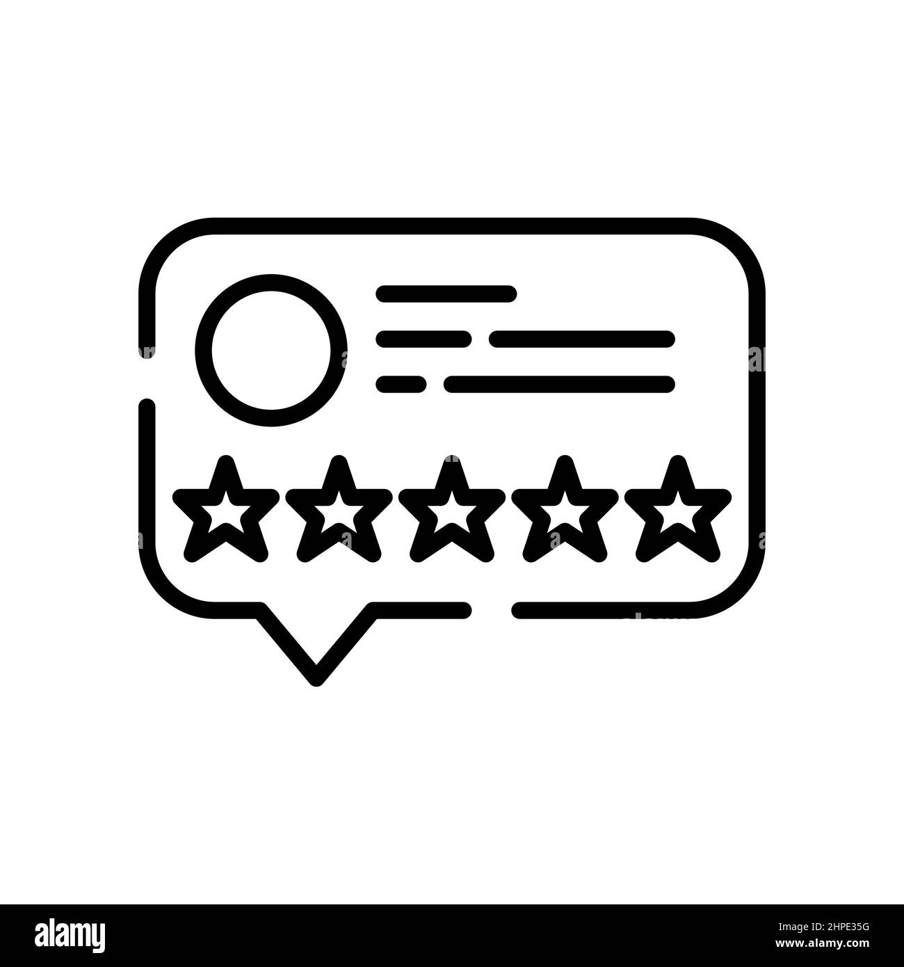 Five star client review. Feedback speech bubble. Pixel perfect ...