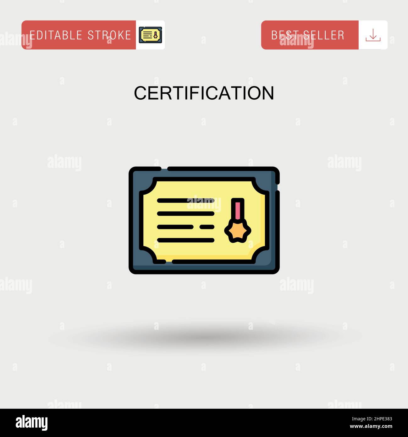 Certification Simple vector icon Stock Vector Image & Art - Alamy