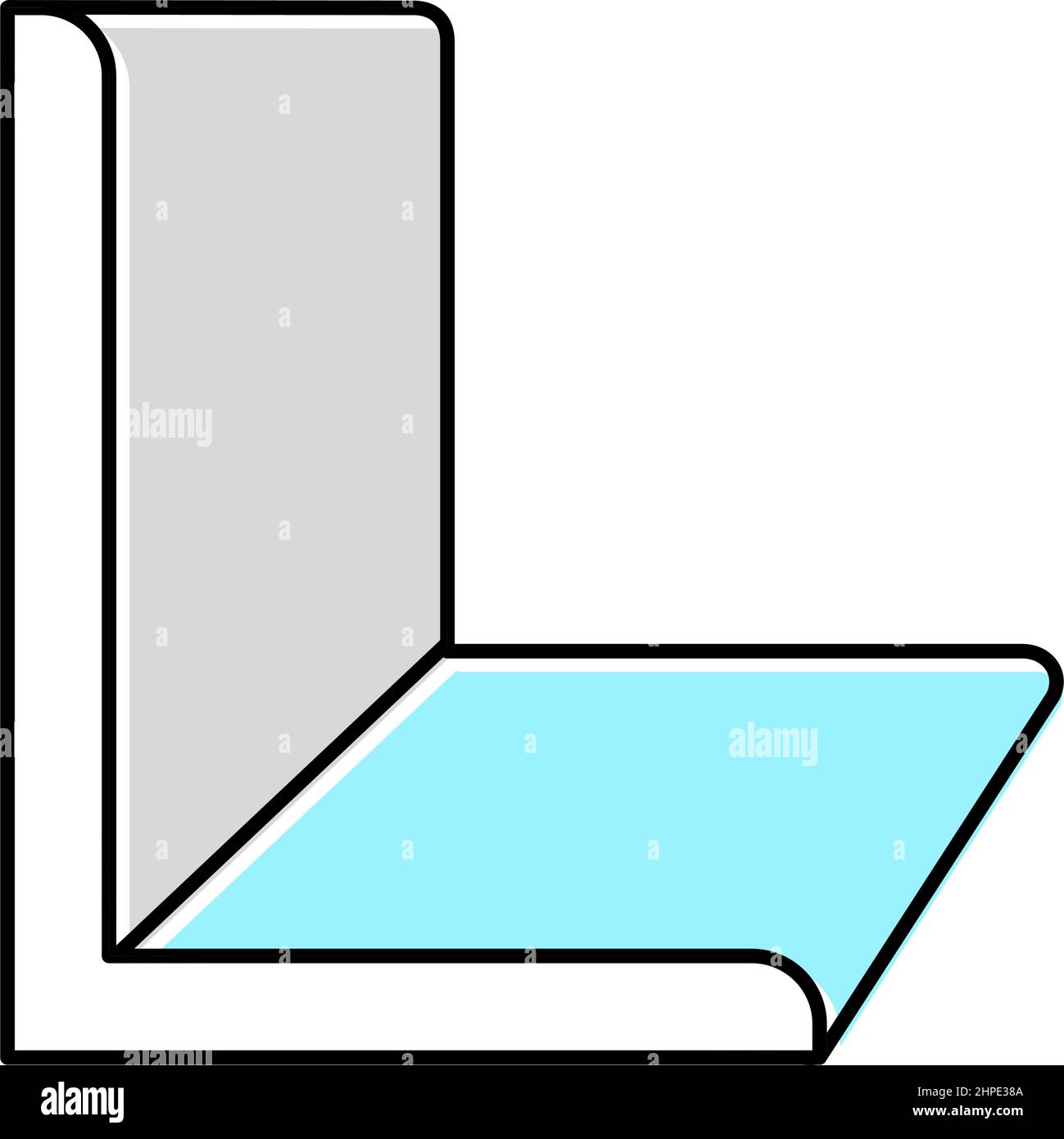 angle metal profile color icon vector illustration Stock Vector Image ...