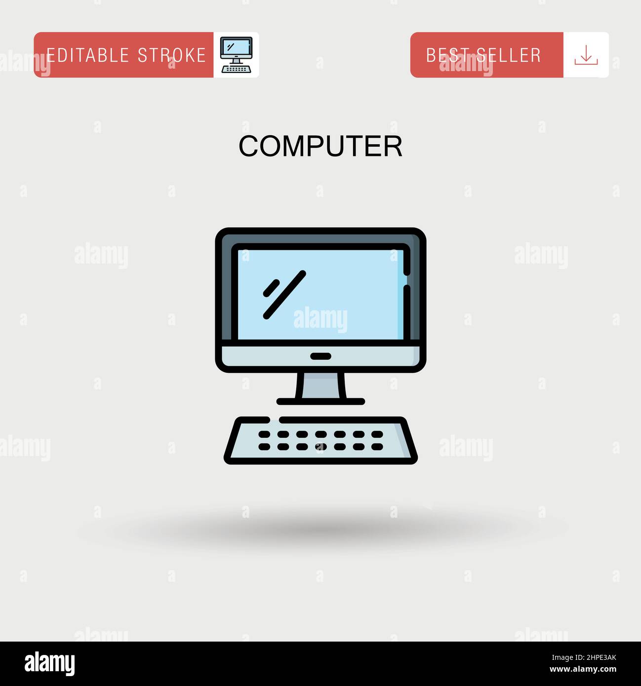 Computer Simple vector icon Stock Vector Image & Art - Alamy