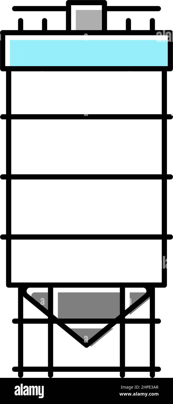 tank for coal storage color icon vector illustration Stock Vector Image ...