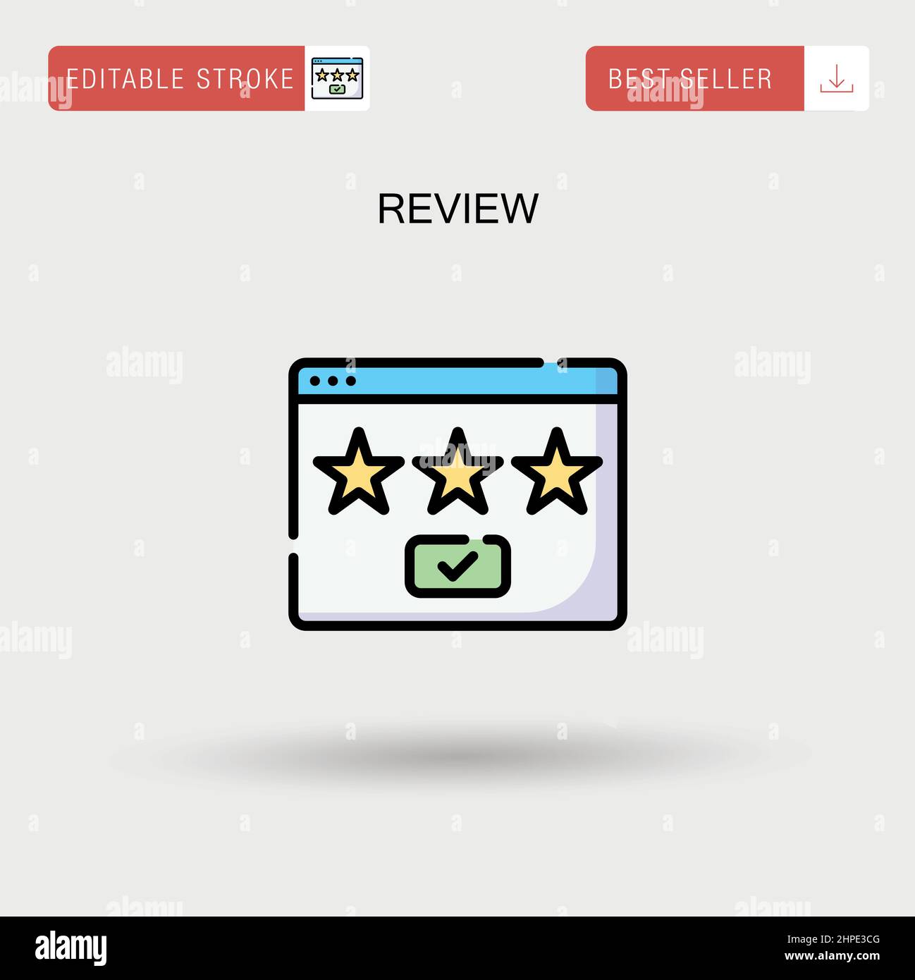 Review Simple vector icon Stock Vector Image & Art - Alamy