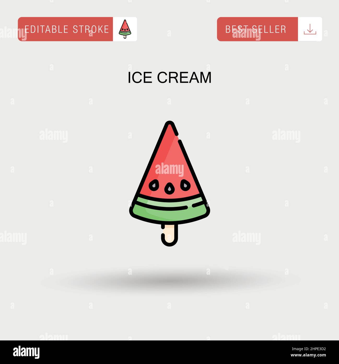 Ice cream Simple vector icon Stock Vector Image & Art - Alamy
