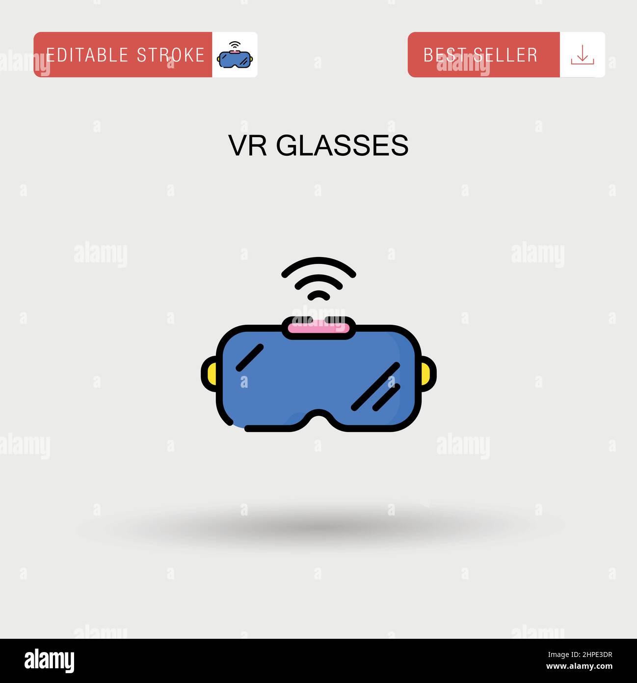 Vr glasses Simple vector icon Stock Vector Image & Art - Alamy