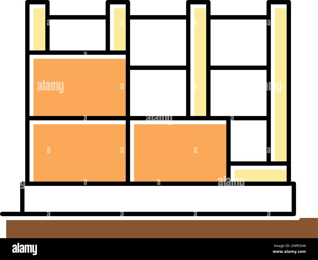 sheathing with osb plates color icon vector illustration Stock Vector ...
