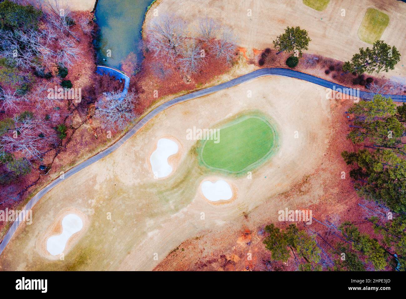 Golf course flyover hi-res stock photography and images - Alamy