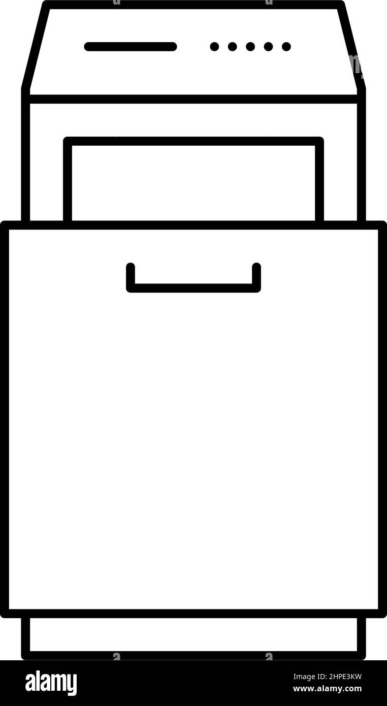 trash compactor line icon vector illustration Stock Vector Image & Art ...