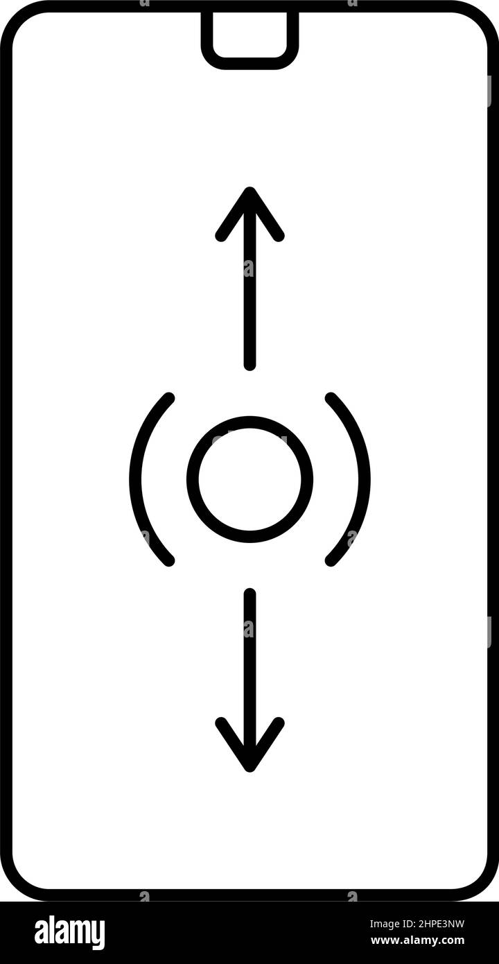 mobile scroll line icon vector illustration Stock Vector Image & Art ...