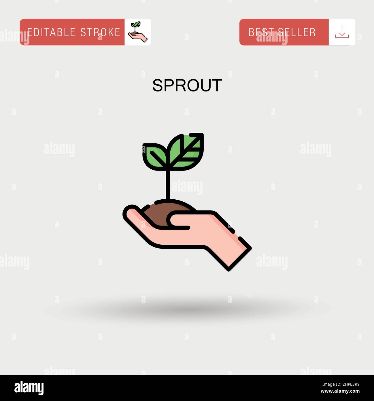 Closeup sprout Stock Vector Images - Alamy