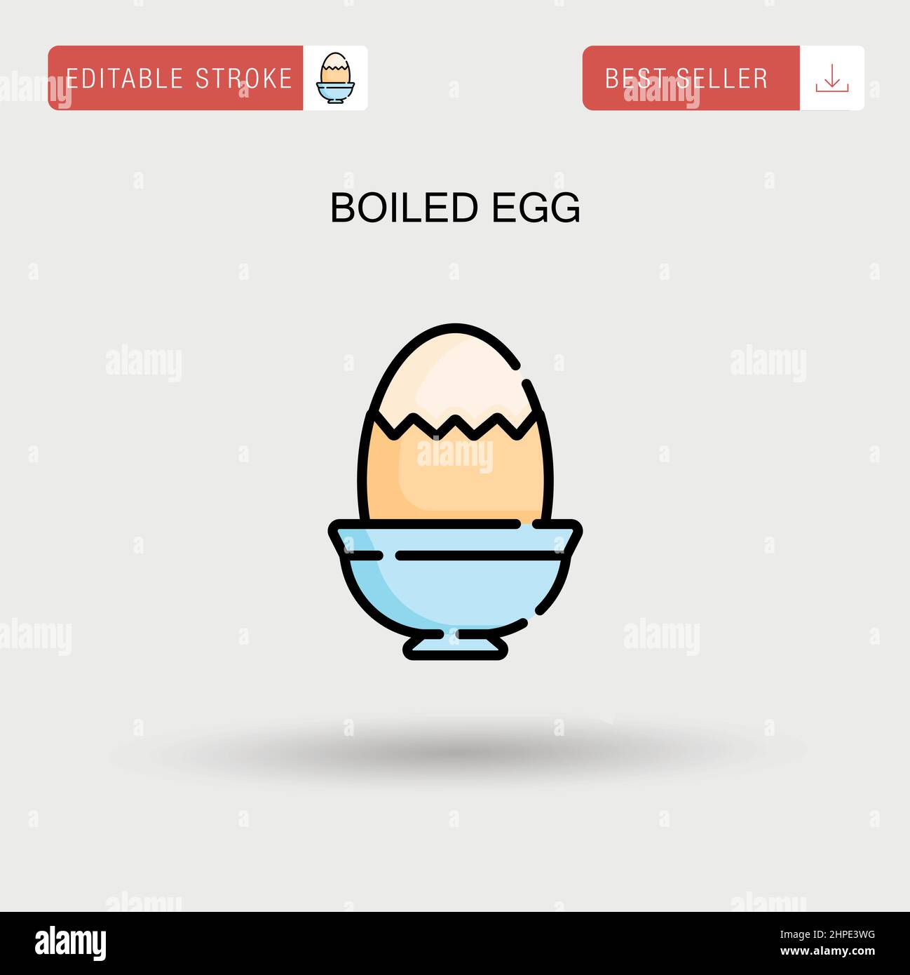 Boiled egg Simple vector icon Stock Vector Image & Art - Alamy