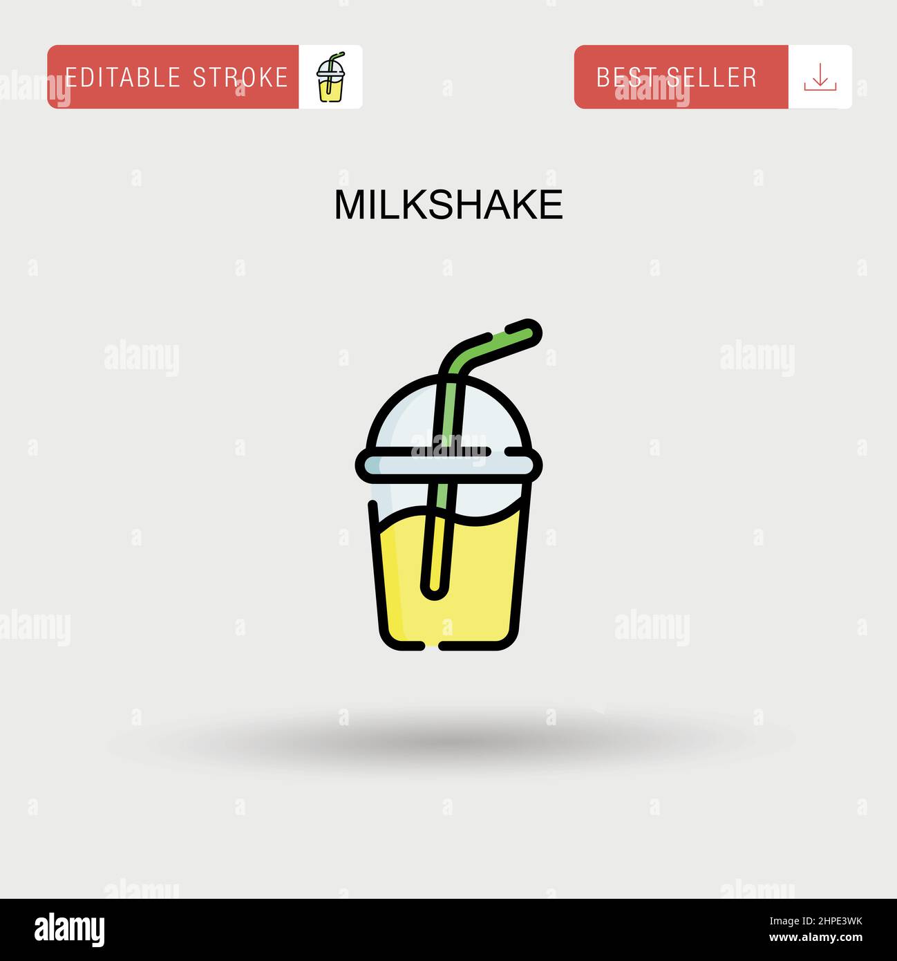 Milkshake Simple vector icon Stock Vector Image & Art - Alamy