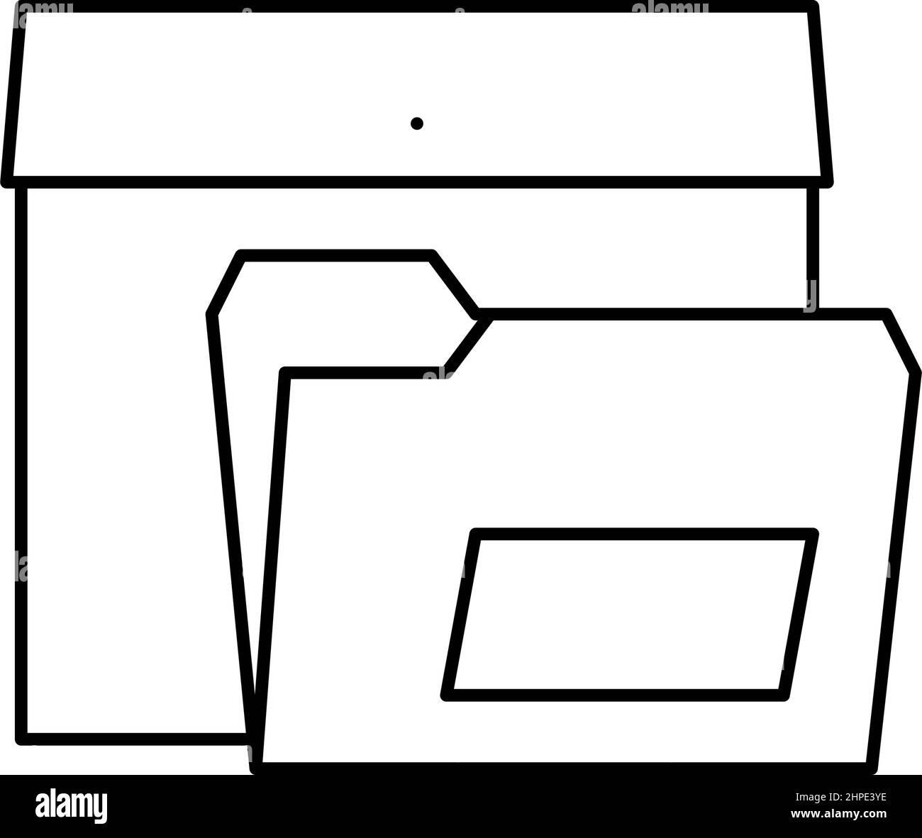 folders for paper line icon vector illustration Stock Vector Image ...