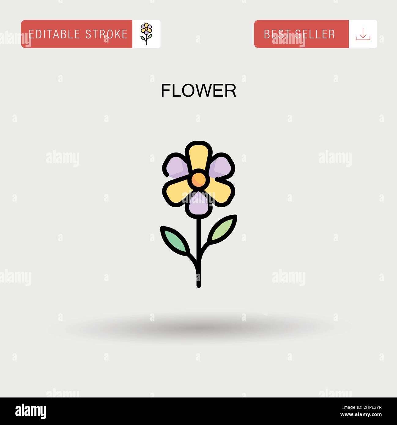 Flower Simple vector icon Stock Vector Image & Art - Alamy