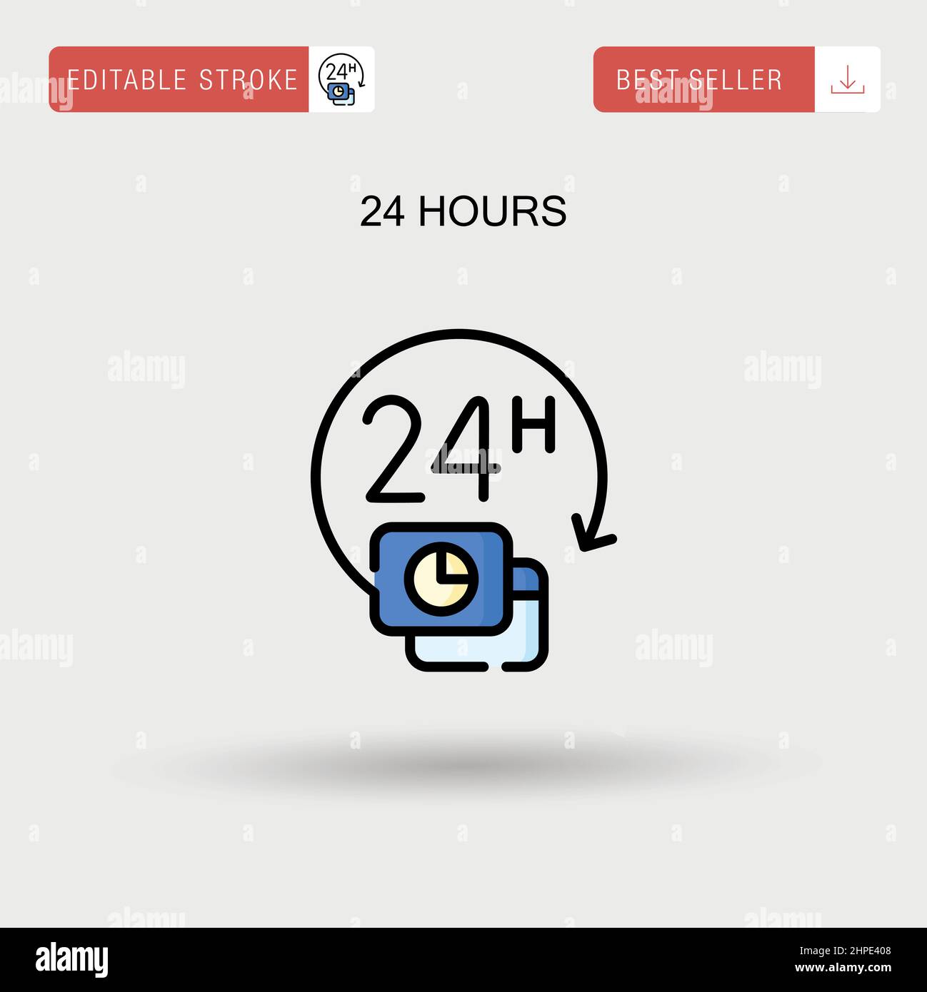 24 hours logo icon hi-res stock photography and images - Alamy